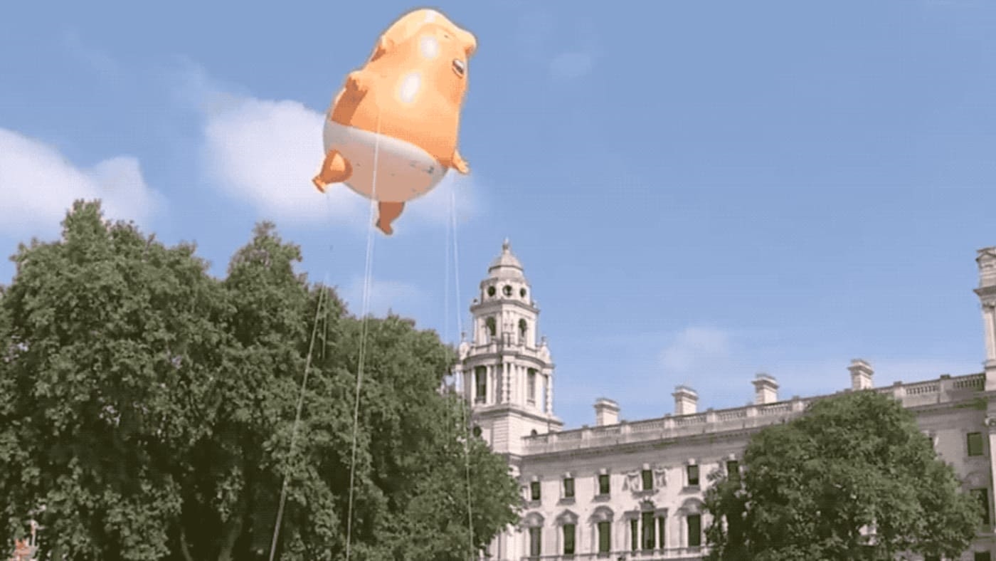 The Trump baby blimp has taken flight over London–watch live ...